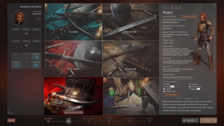 Solasta: Crown of the Magister -- Character creation guide