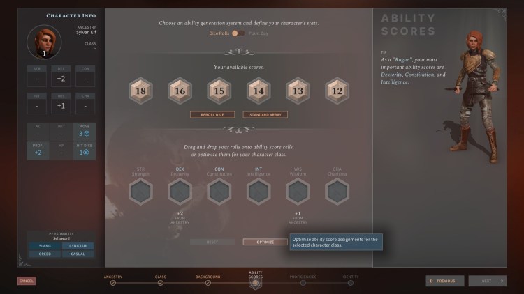 Solasta: Crown of the Magister -- Character creation guide