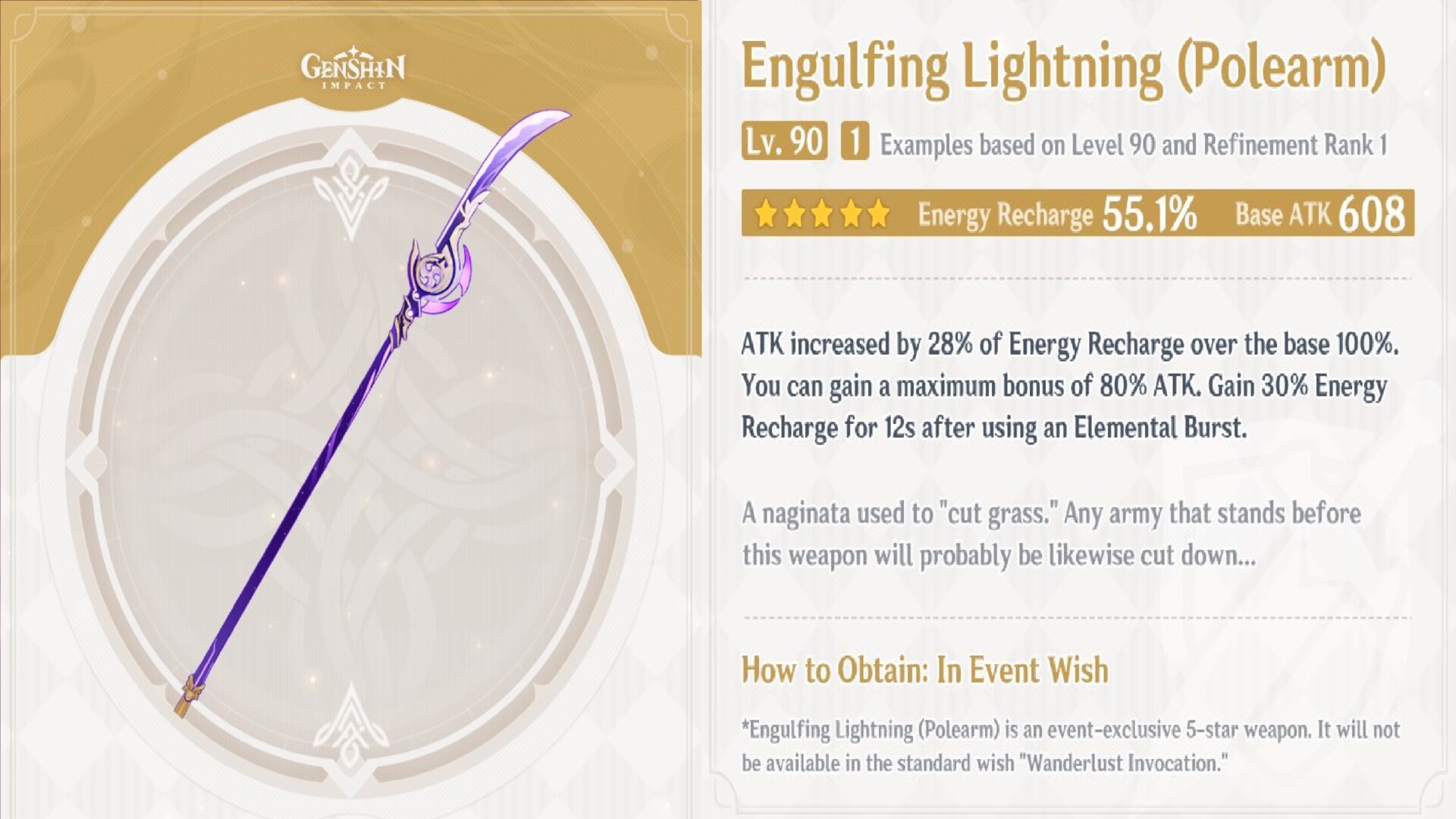 Genshin Impact: Raiden Shogun Baal guide -- Weapons, artifacts, talents