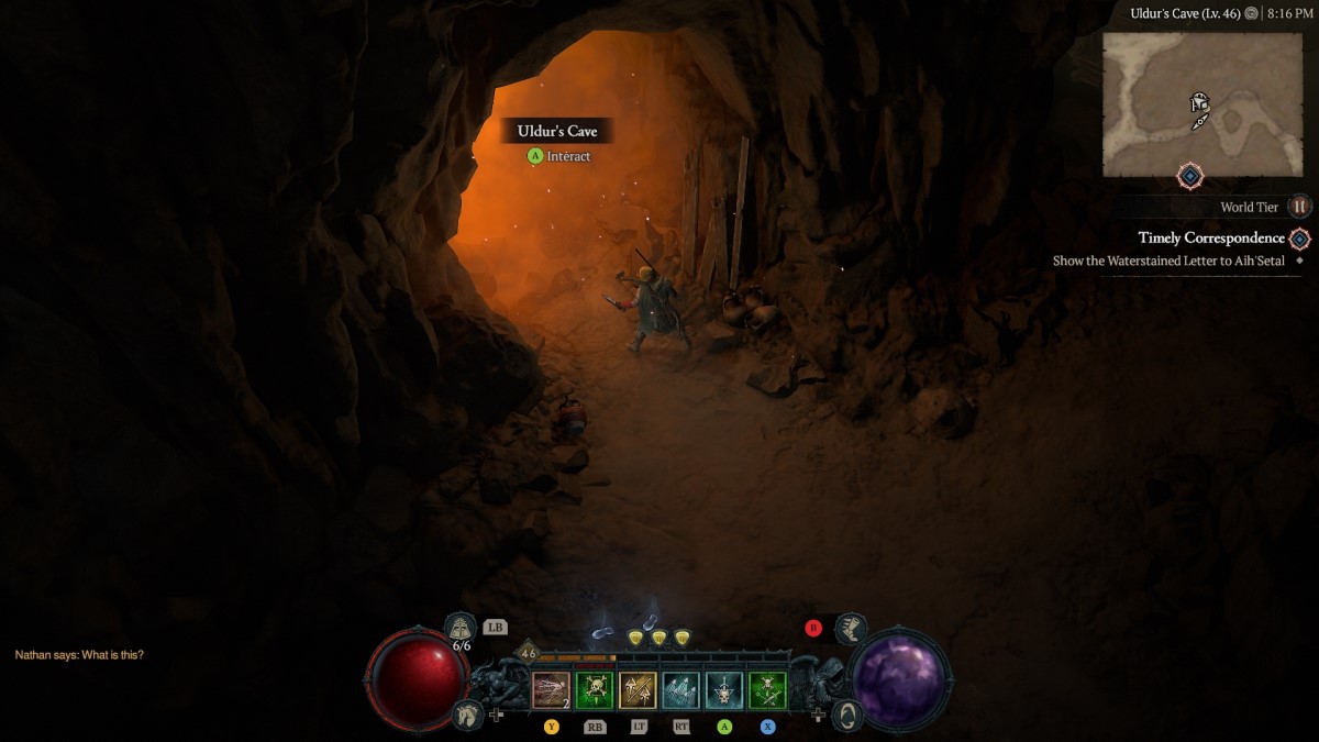 Where to find Uldur's Cave in Diablo 4