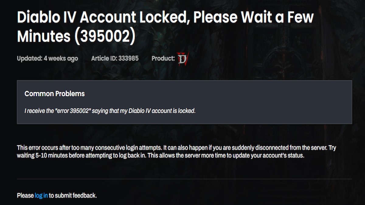 How to fix 'your account is locked' error in Diablo 4 How to fix 'your account is locked' error in Diablo 4