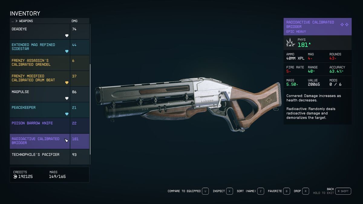 Best weapons in Starfield - Tier list