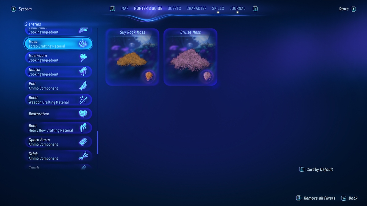 Where to find moss in Avatar Frontiers of Pandora