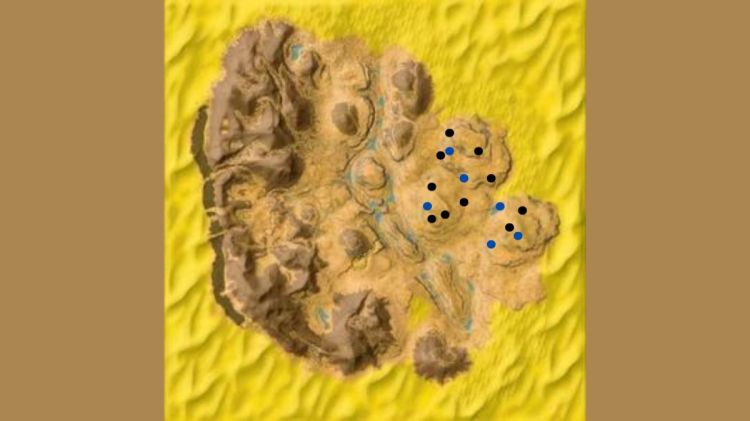 All Oil Veins' locations in Ark Survival Ascended Scorched Earth