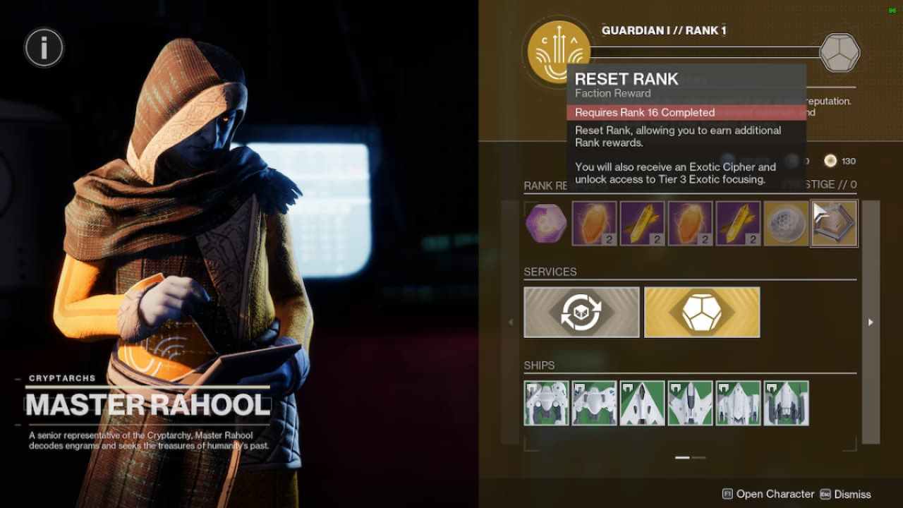 Fastest ways to farm Rahool reputation to reach Rank 16 in Destiny 2 ...